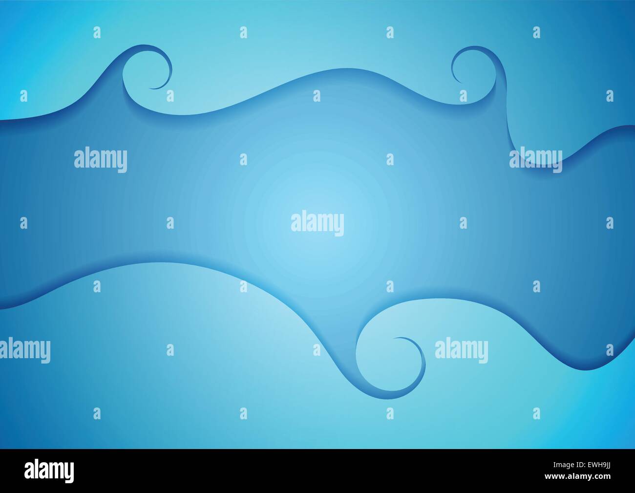 Abstract bright blue corporate wavy swirl background. Vector design ...