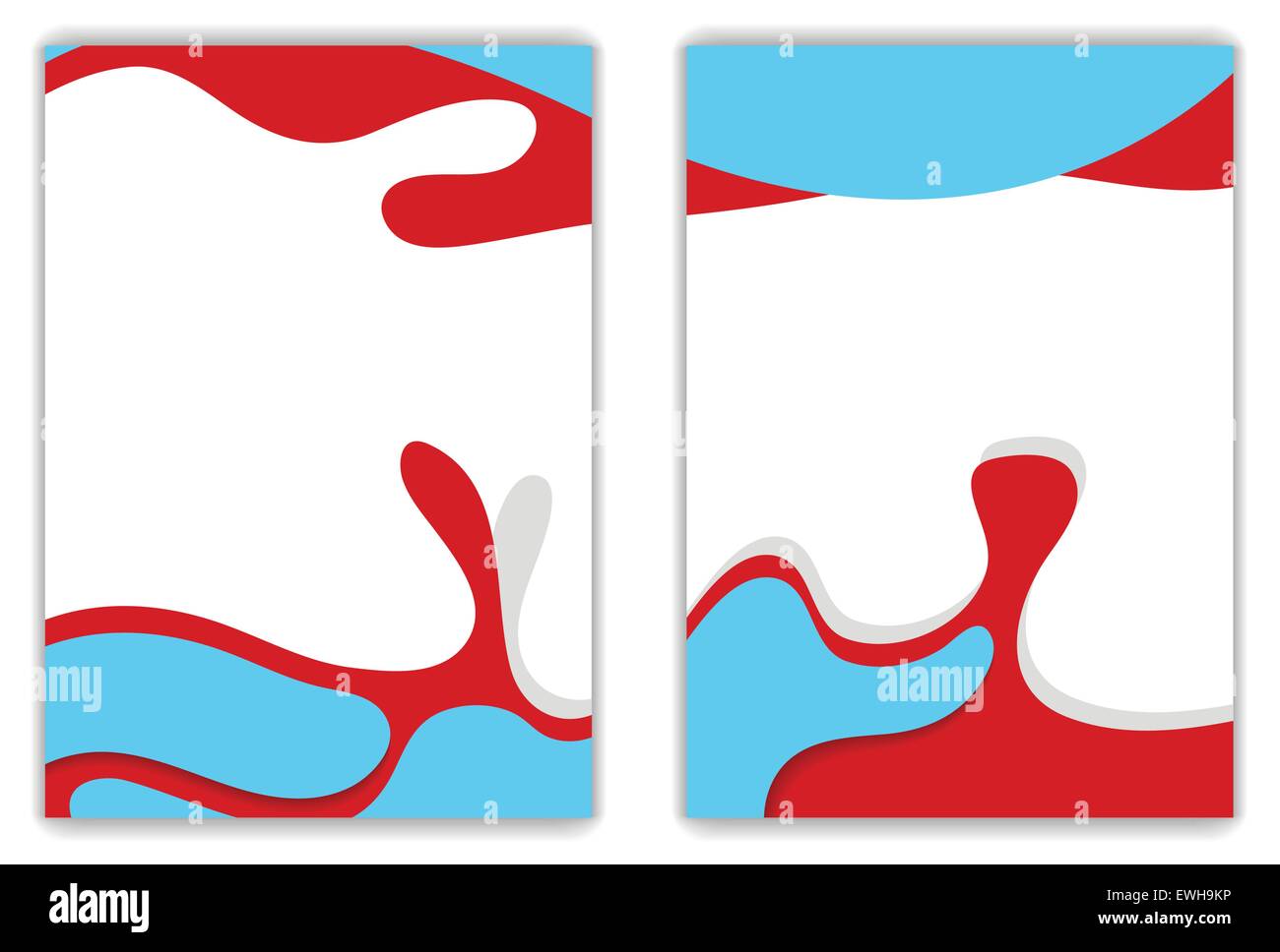 Wavy shapes bright flyer design. Vector background Stock Vector Image ...