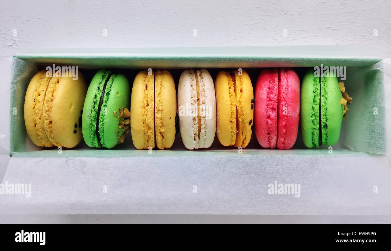 Bright macarons hi-res stock photography and images - Alamy