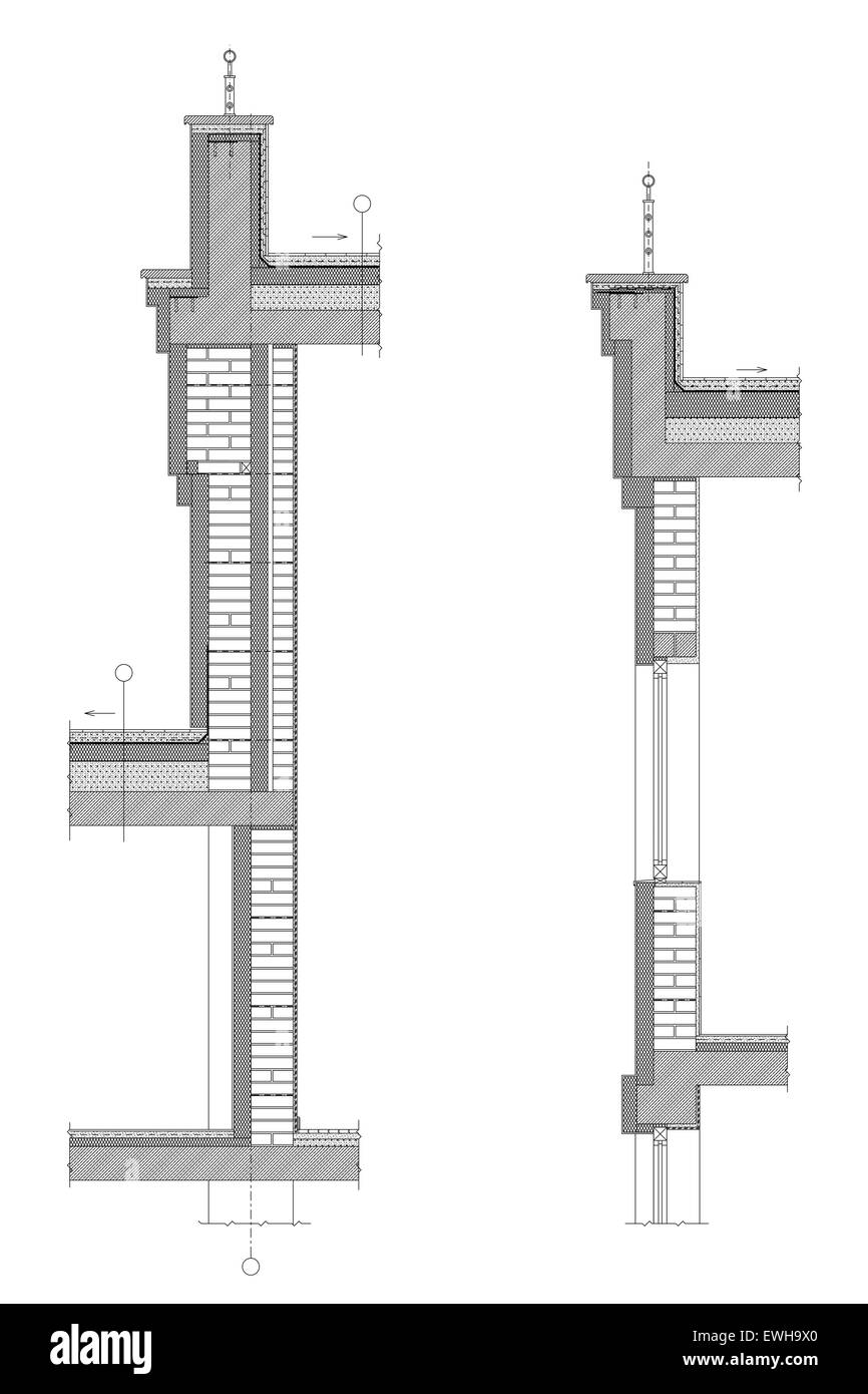 Brick Wall Section Drawing