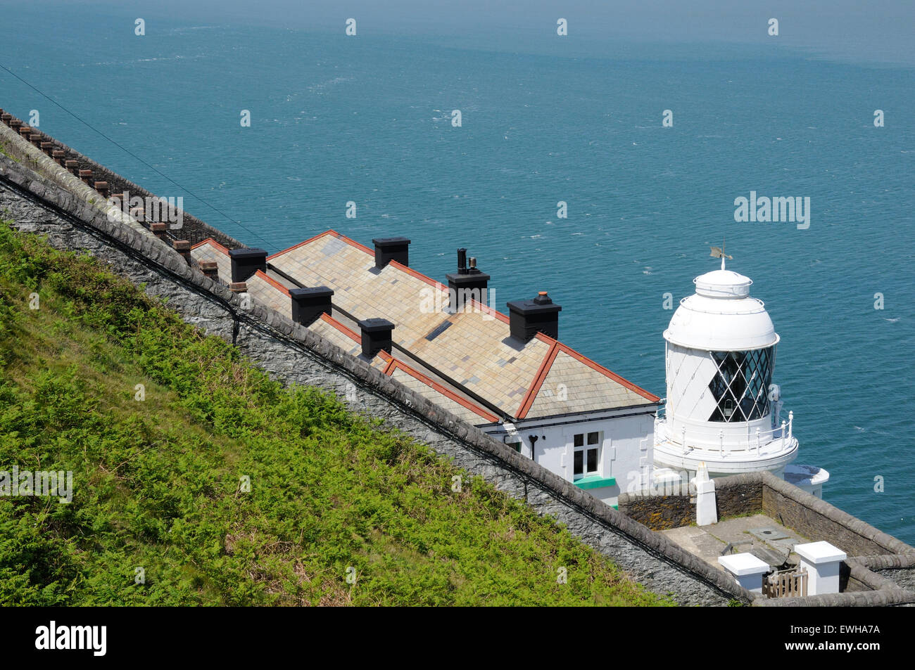 Foreland Point Lighthouse Lynmouth Exmoor Devon England Stock Photo - Alamy