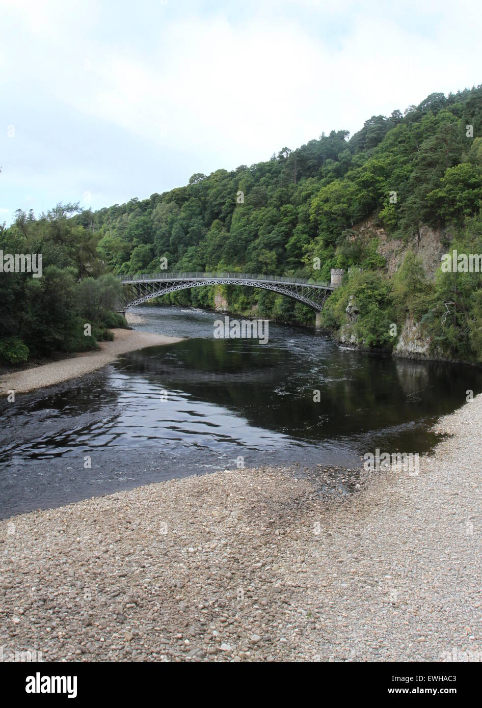 Craigellachie Bridge across River Spey Scotland September 2012 Stock ...