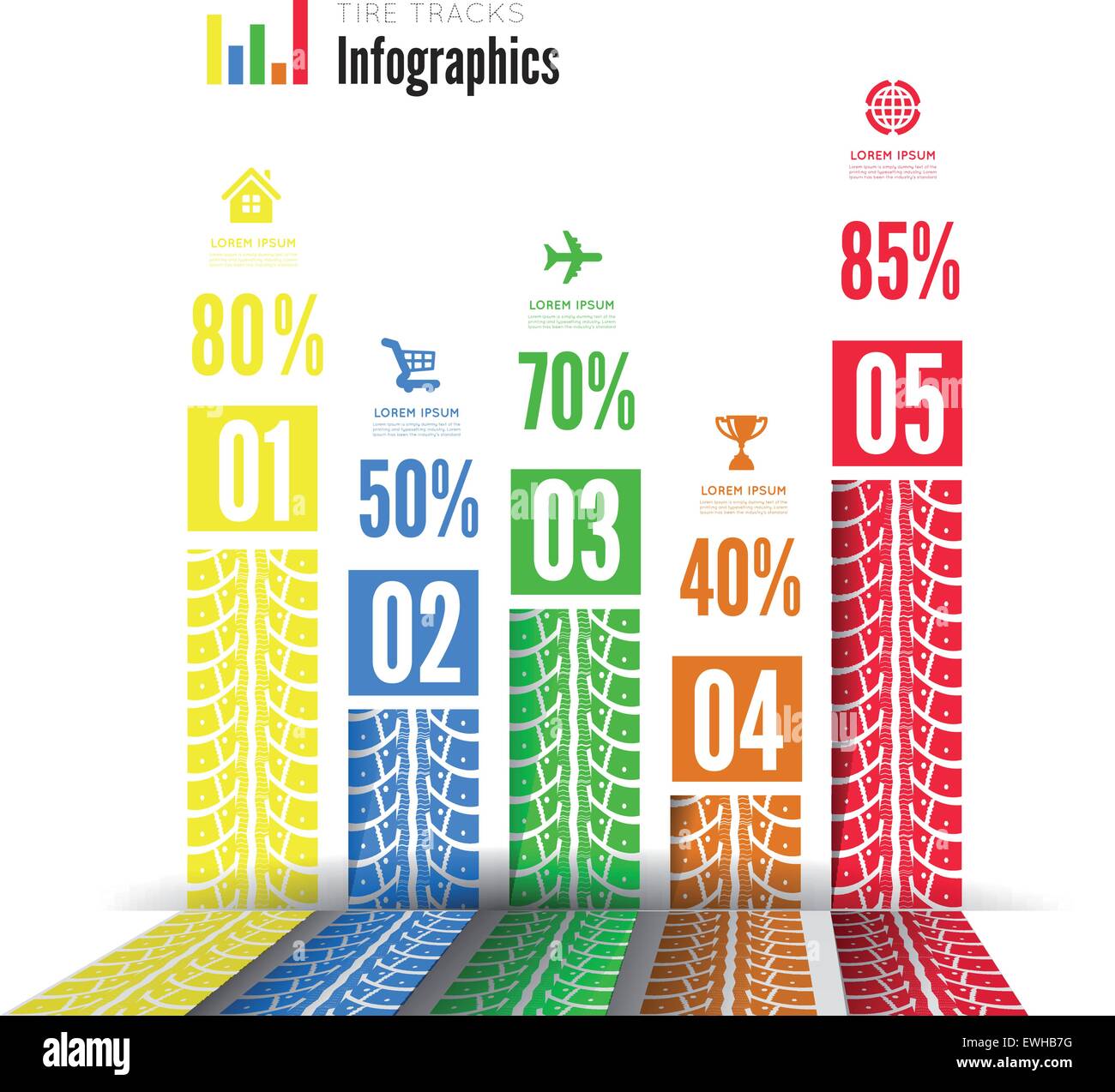 Tire tracks infographics background Stock Vector Image & Art - Alamy