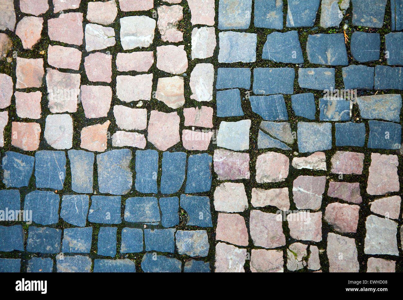 Vintage texture of old pavement cobblestone traditional in Europe Stock ...