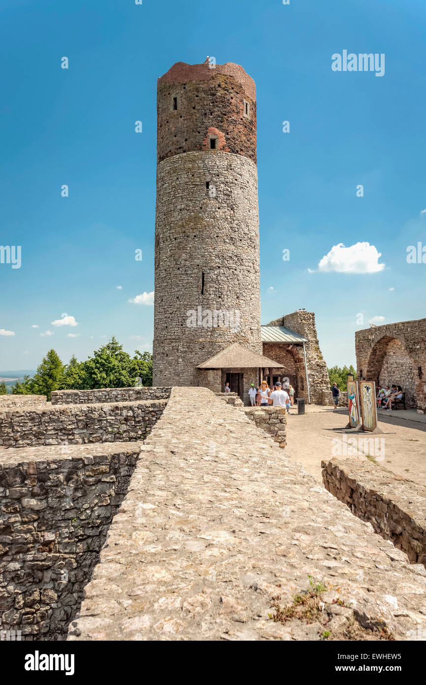 Tourists visiting Checiny Castle, Poland Stock Photo - Alamy