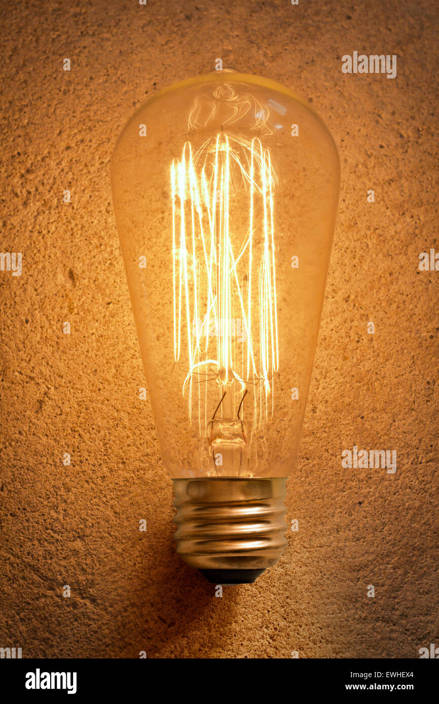Decorative antique edison style filament light bulb Stock Photo - Alamy
