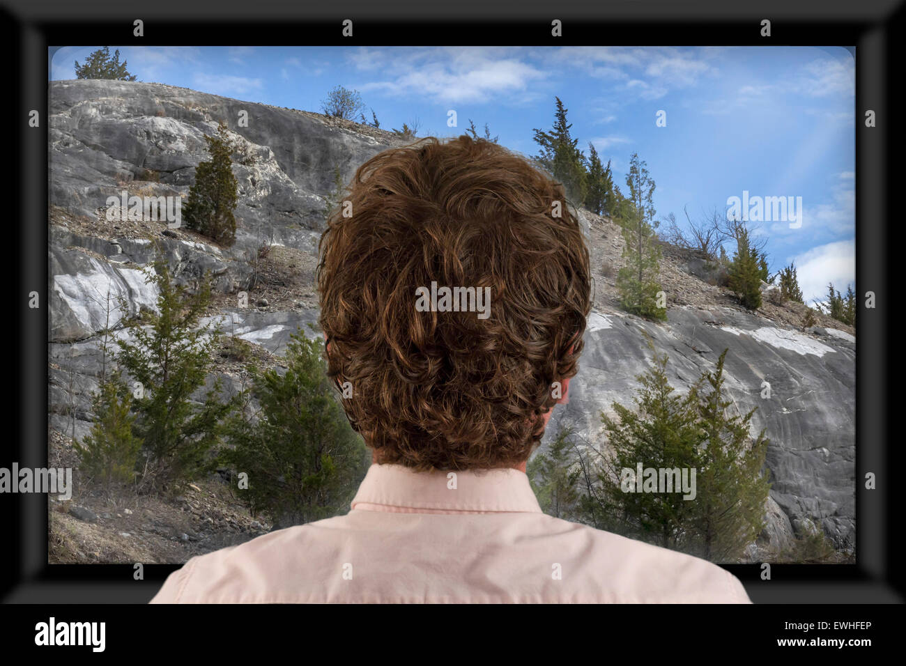 Sky Tv Man Watching High Resolution Stock Photography and Images - Alamy