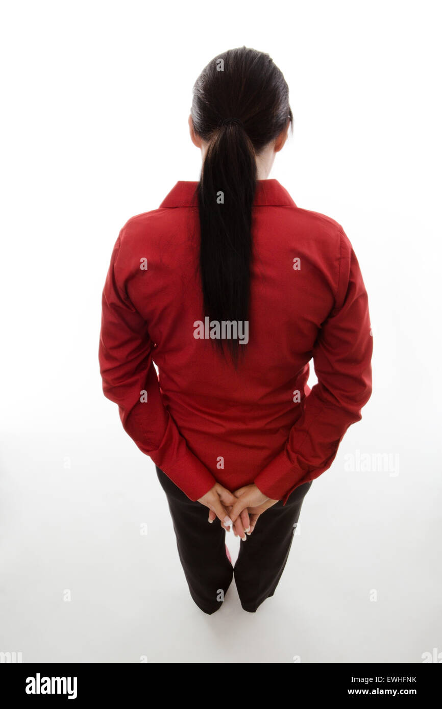 looking down at a standing woman from behind Stock Photo - Alamy