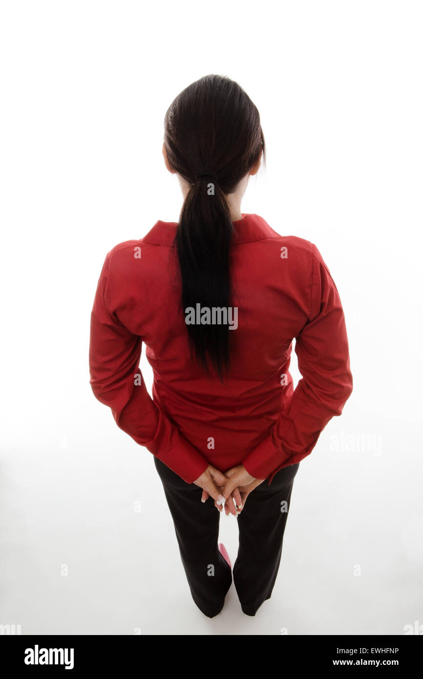 looking down at a standing woman from behind Stock Photo - Alamy