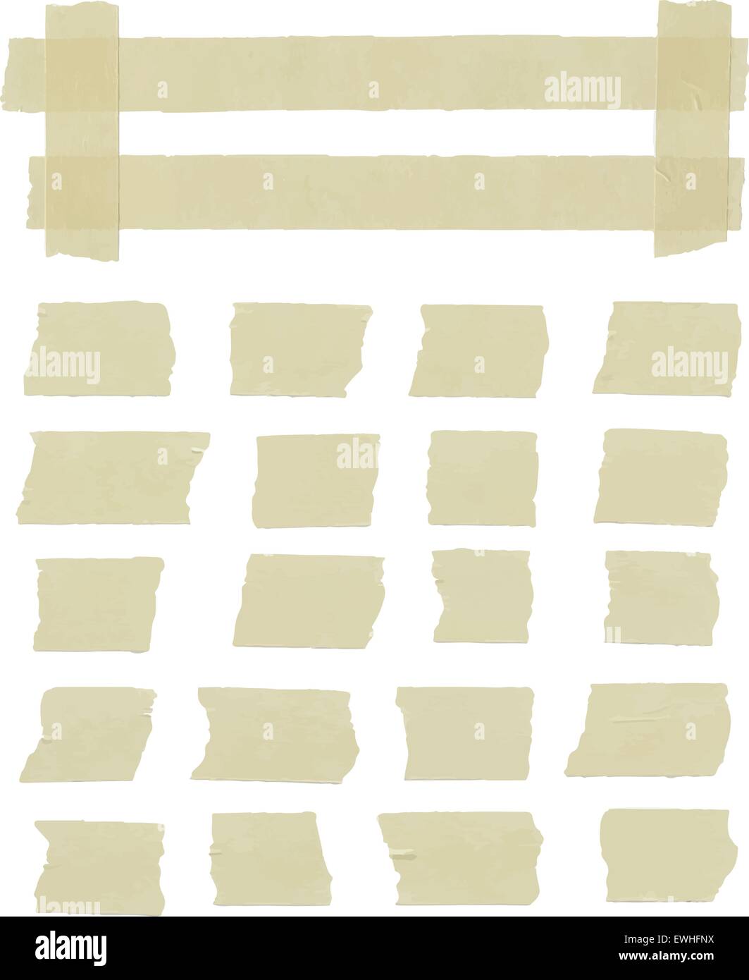 Set of horizontal and different size sticky tape,adhesive pieces Stock ...
