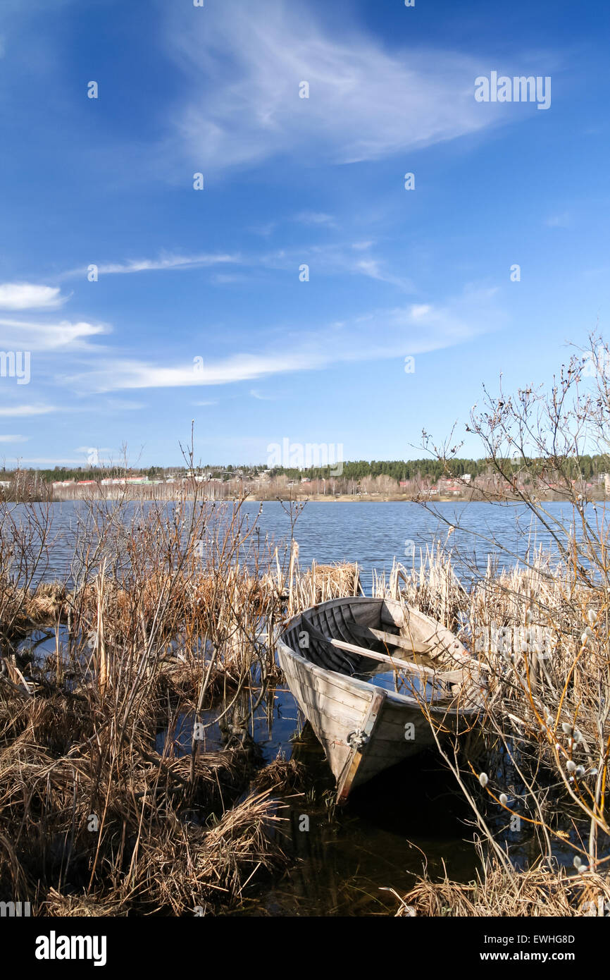 Broken row boat Stock Photo - Alamy