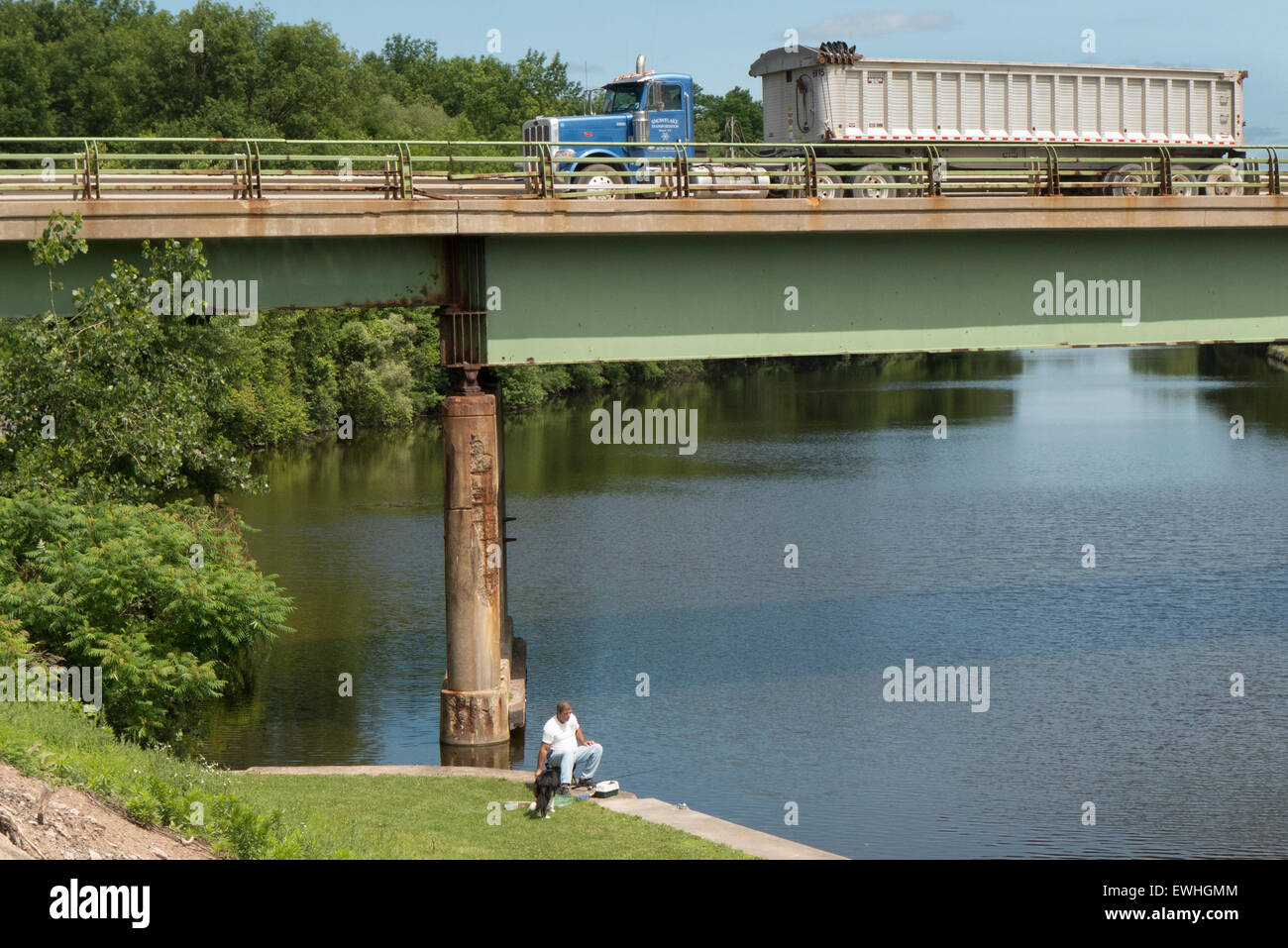Bridge over the Erie Canal in Macedon NY USA Stock Photo - Alamy