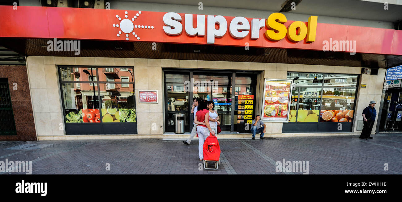 SuperSol market, Spain, Málaga Stock Photo - Alamy