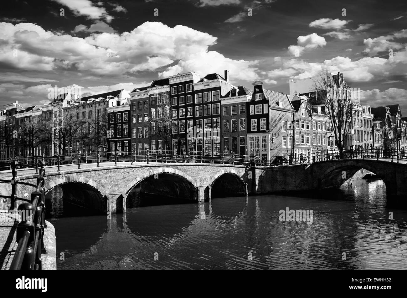 The waterfront of amsterdam Black and White Stock Photos & Images - Alamy