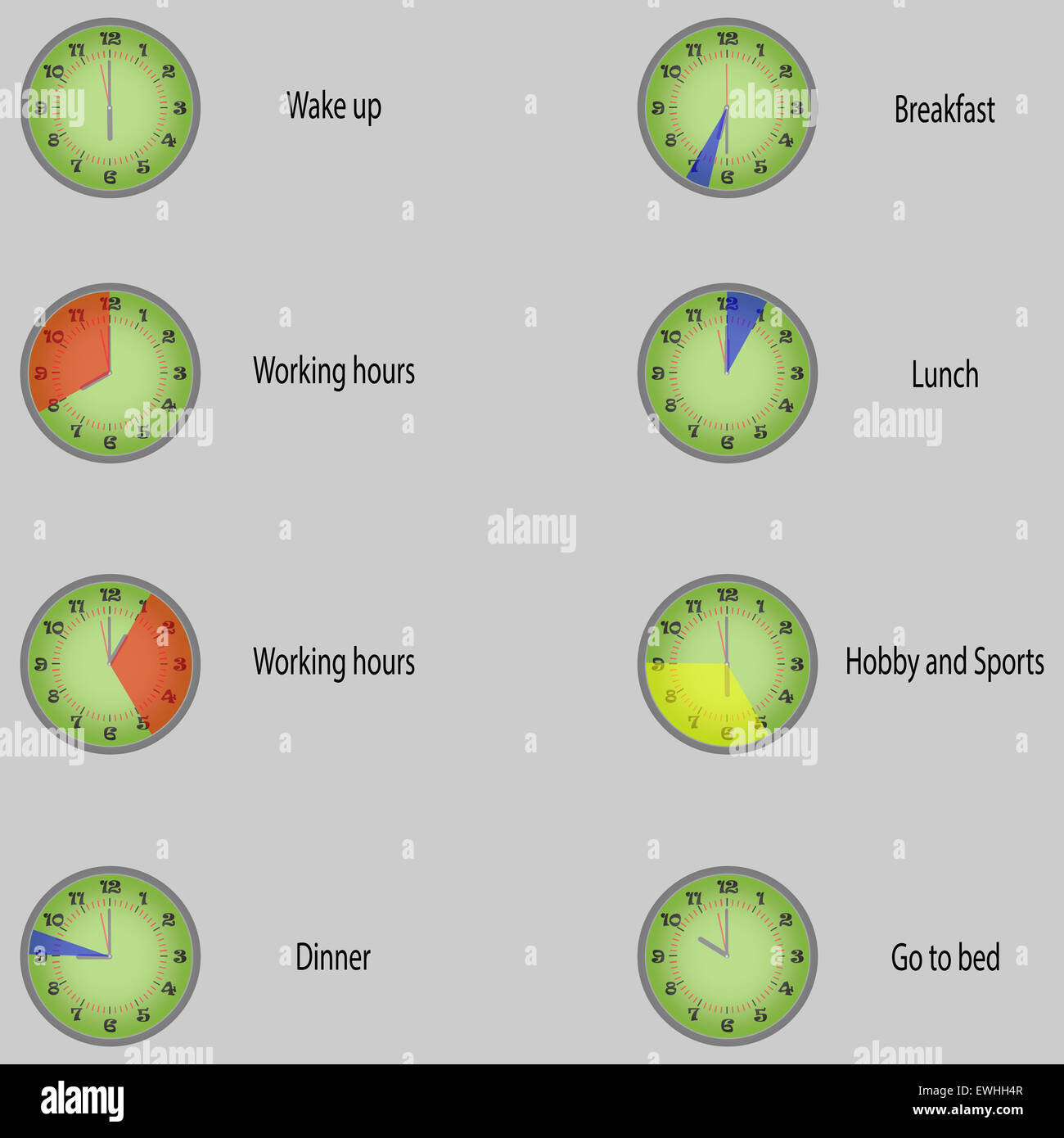 Daily routine schedule hi-res stock photography and images - Alamy