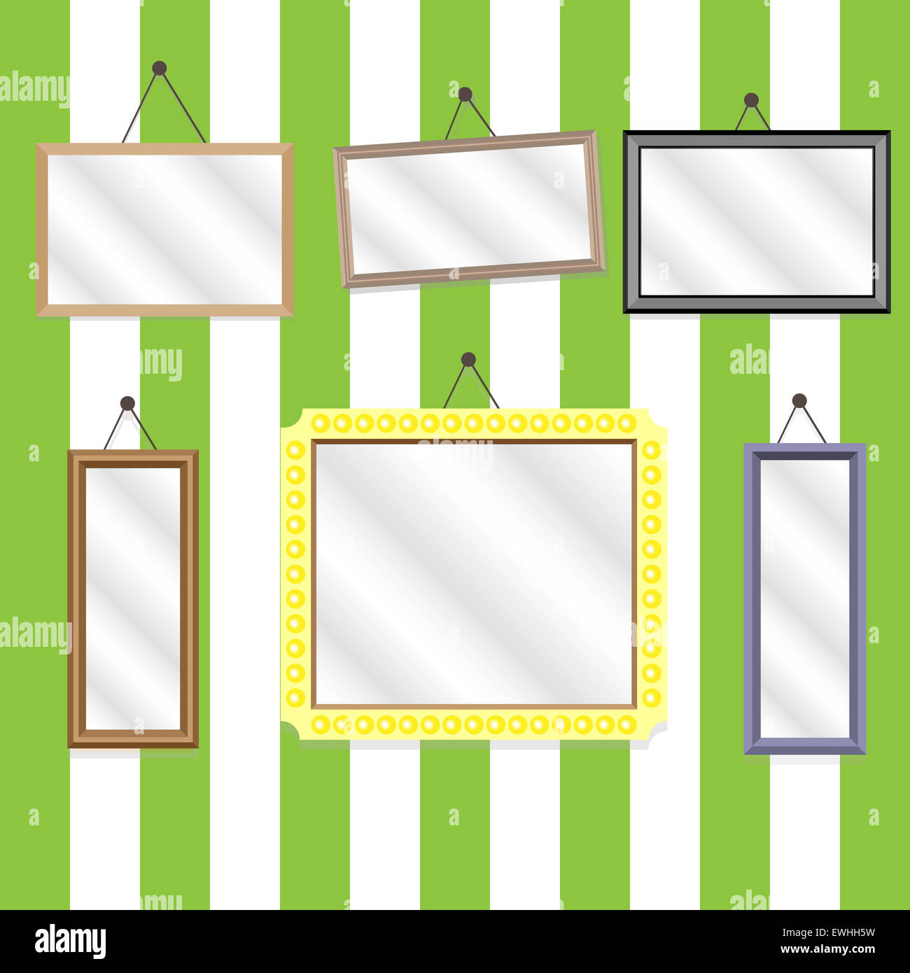 Set picture frames. Design blank art, template empty, vector graphic ...