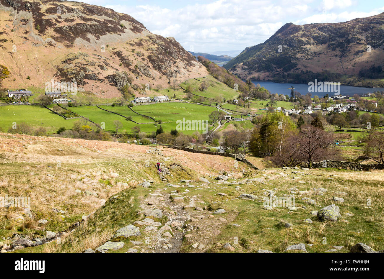 Landscape view Glenridding, Lake District, Cumbria, England, UK Stock ...