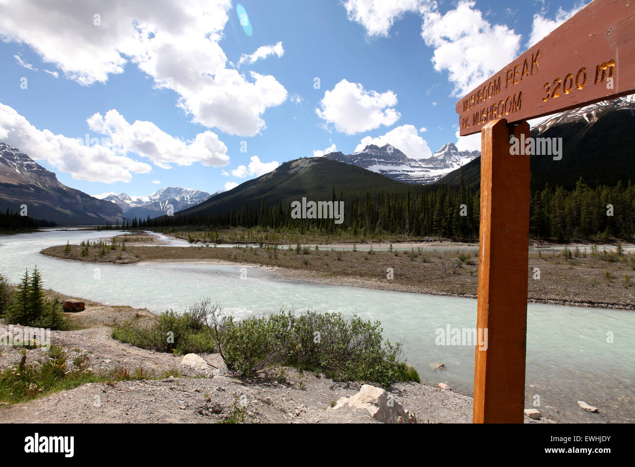 A sign in Banff National park Stock Photo - Alamy