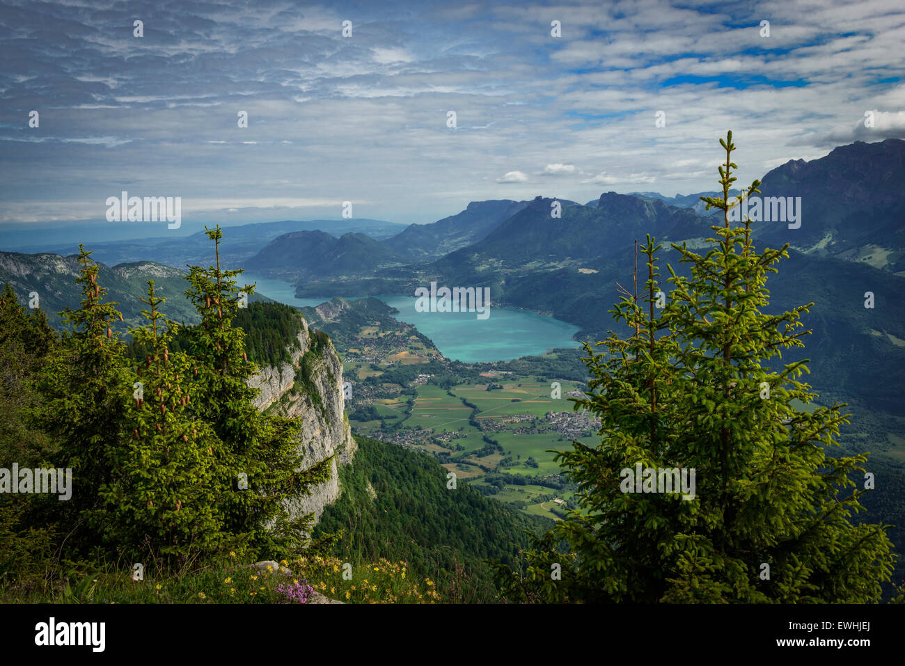 view of Lake Annecy in the French Alps Stock Photo - Alamy