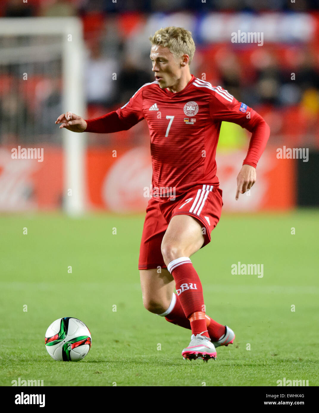 Prague, Czech Republic. 20th June, 2015. Denmark's Viktor Fischer ...
