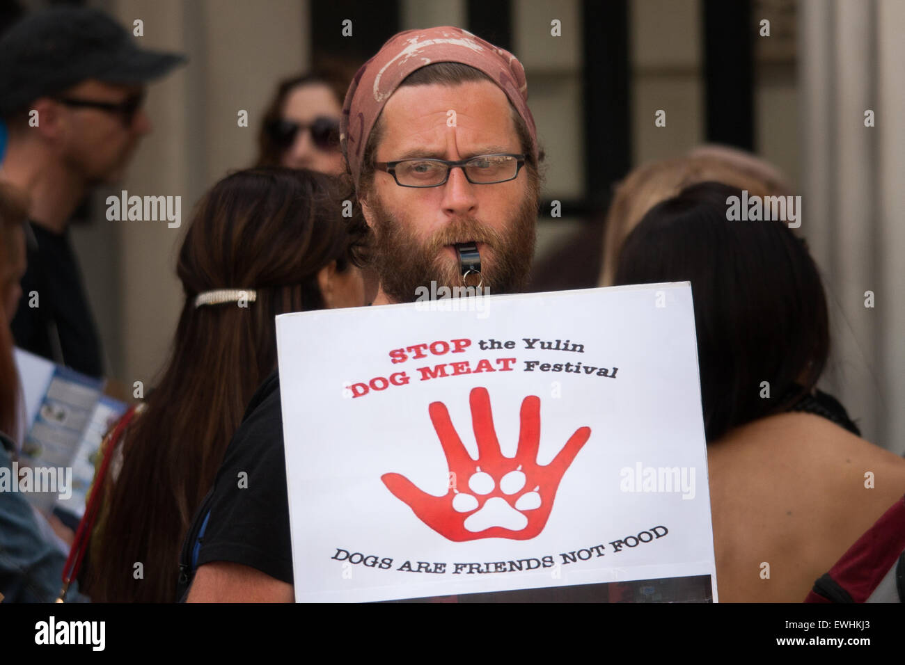 Protesting against eating meat hi-res stock photography and images - Alamy