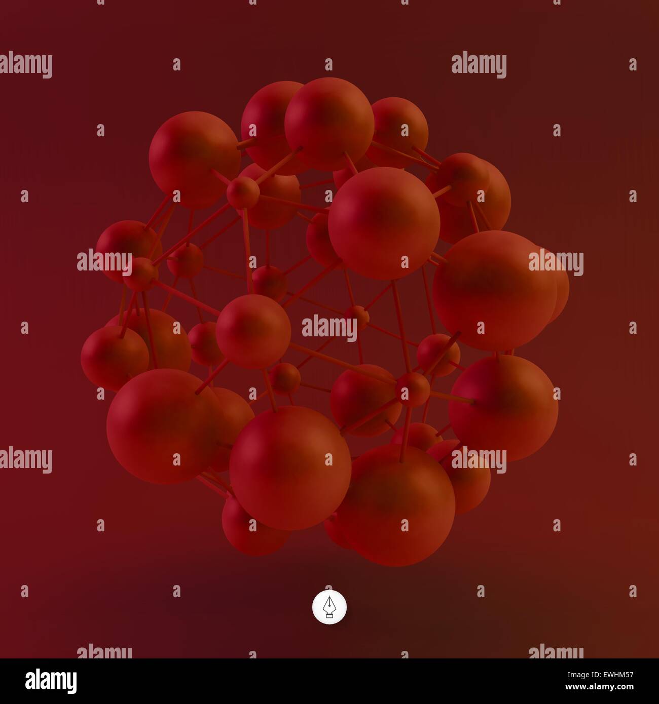 3d Molecule Structure Background Graphic Design Stock Vector Image