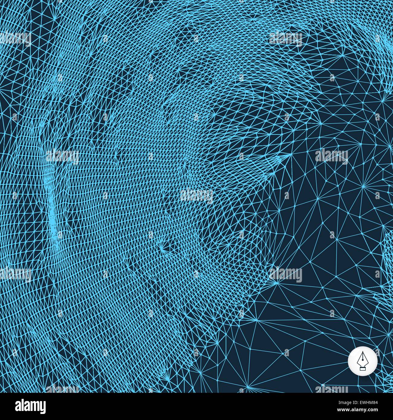 Network background. 3d technology vector illustration Stock Vector ...