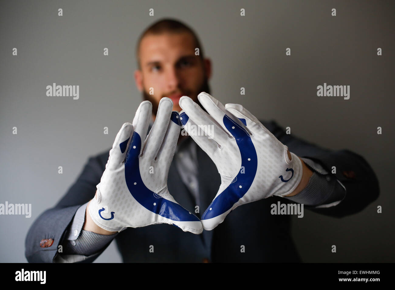 June 13, 2015: Indianapolis Colts Outside Linebacker Bjoern Werner at ...