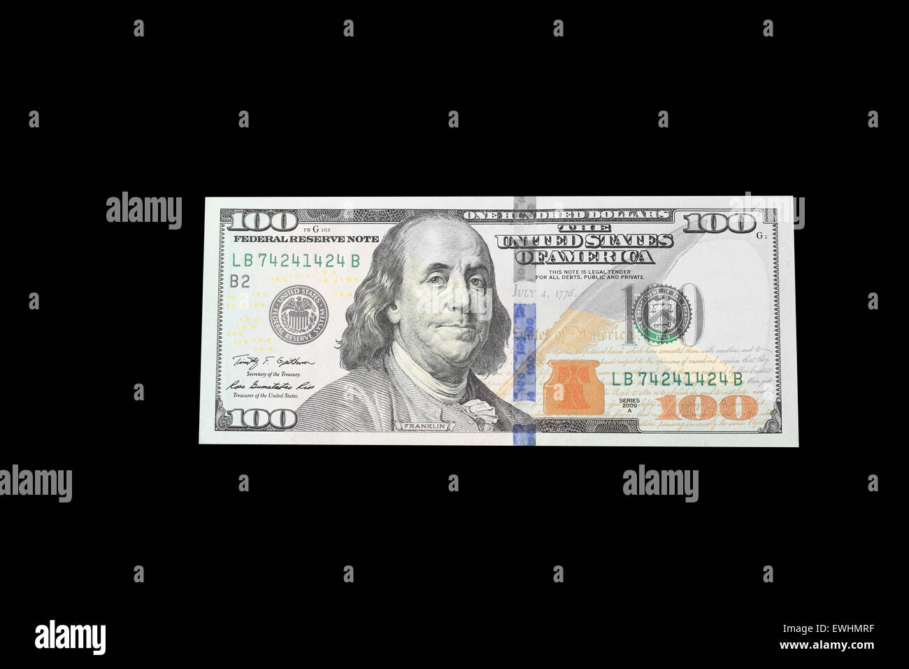 half dollar bill color photo black and white half Stock Photo - Alamy