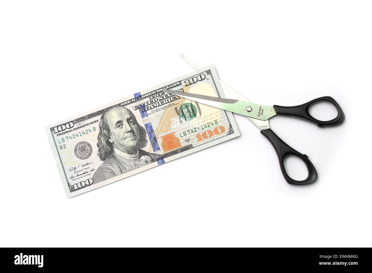 hundred dollar bills in a frying pan Stock Photo - Alamy