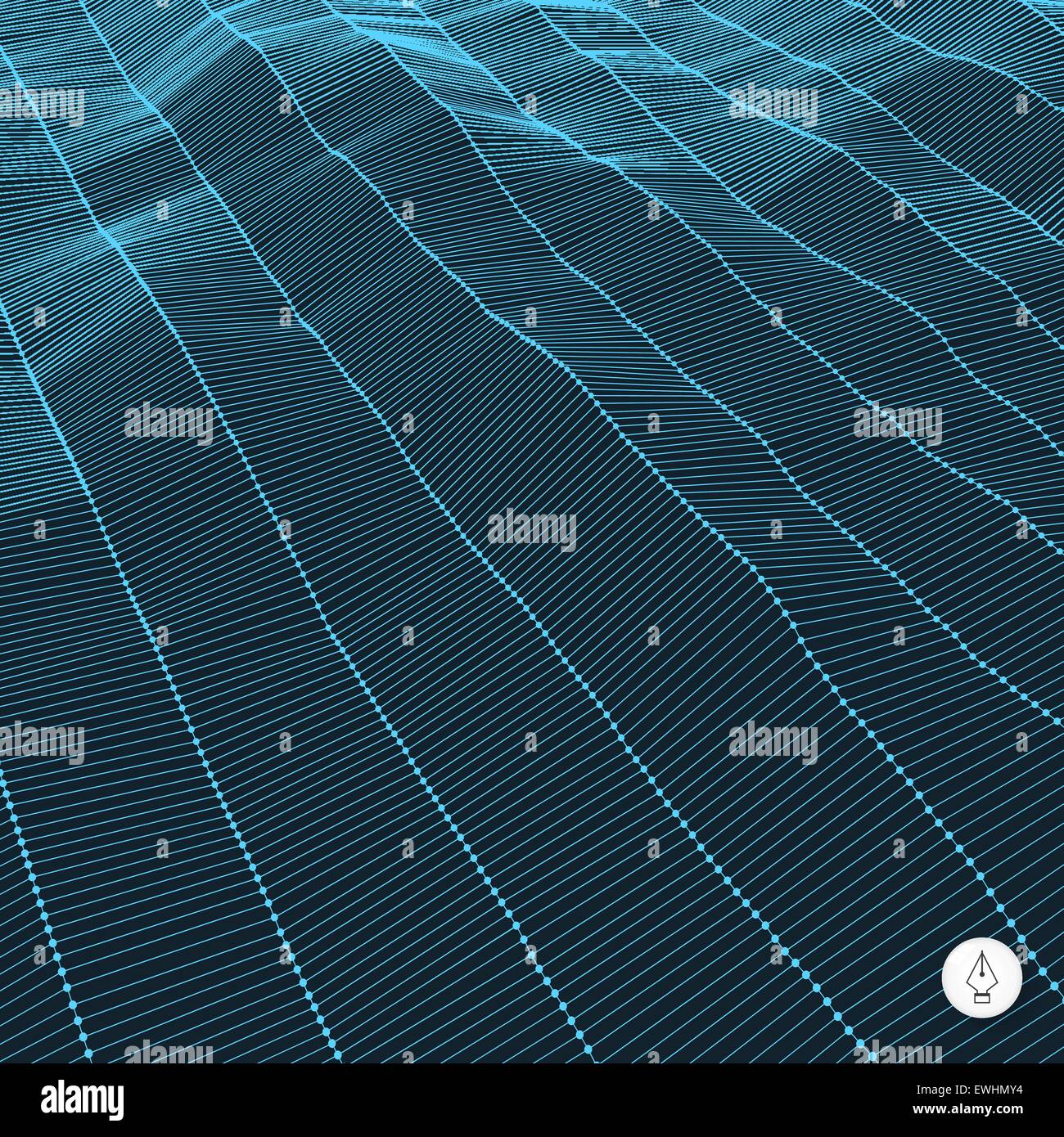 Abstract grid background. Water surface. Vector illustration Stock ...