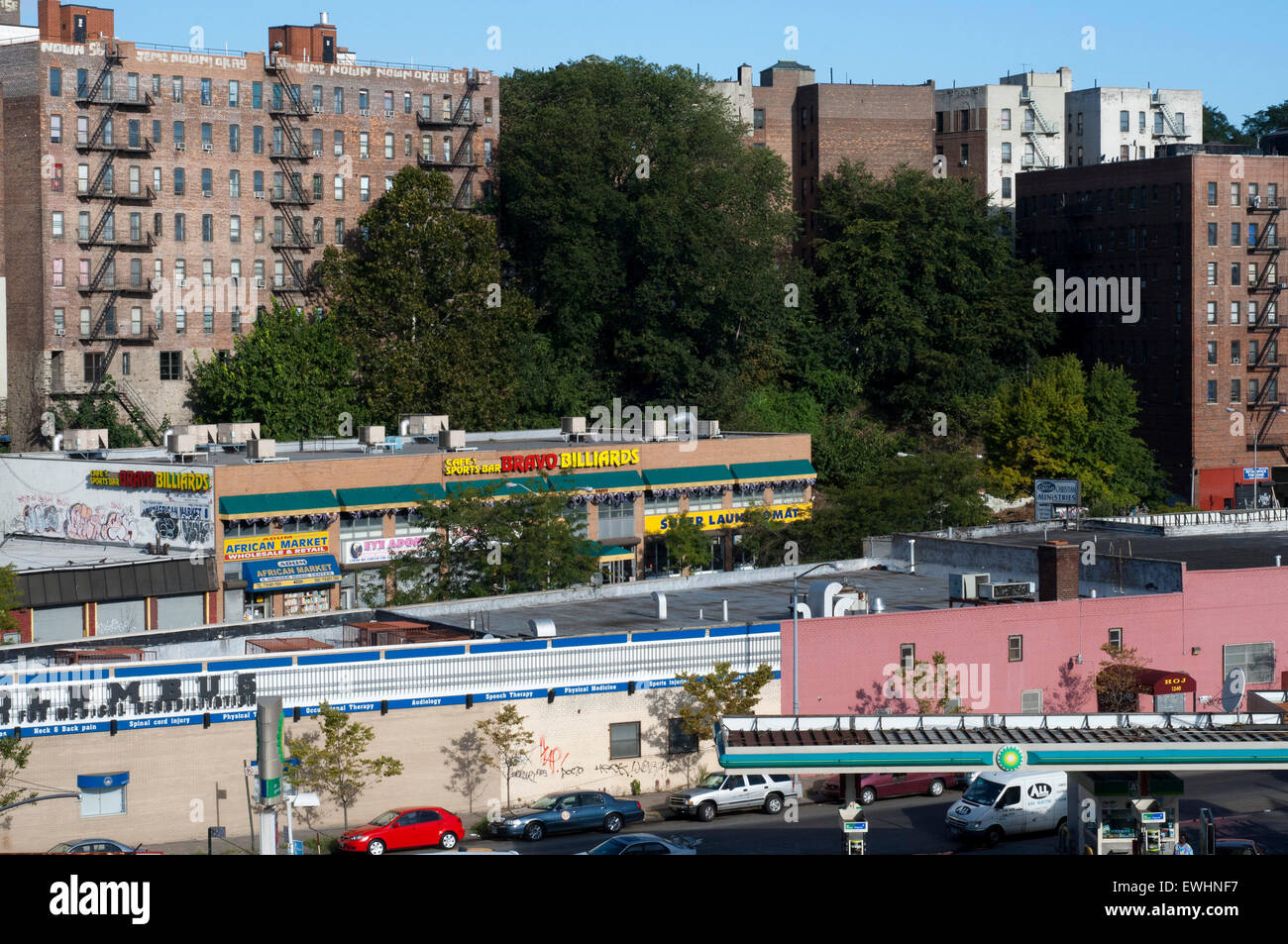 Typical landscape and buildings in the Bronx. Bronx Thinking nothing ...