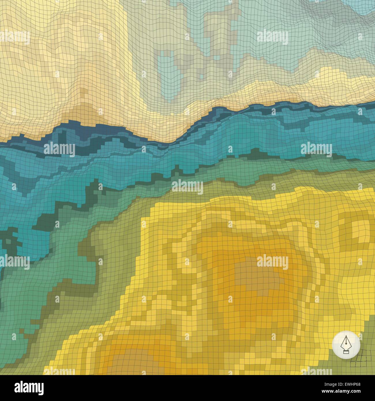 Abstract landscape background. Mosaic Stock Vector Image & Art - Alamy