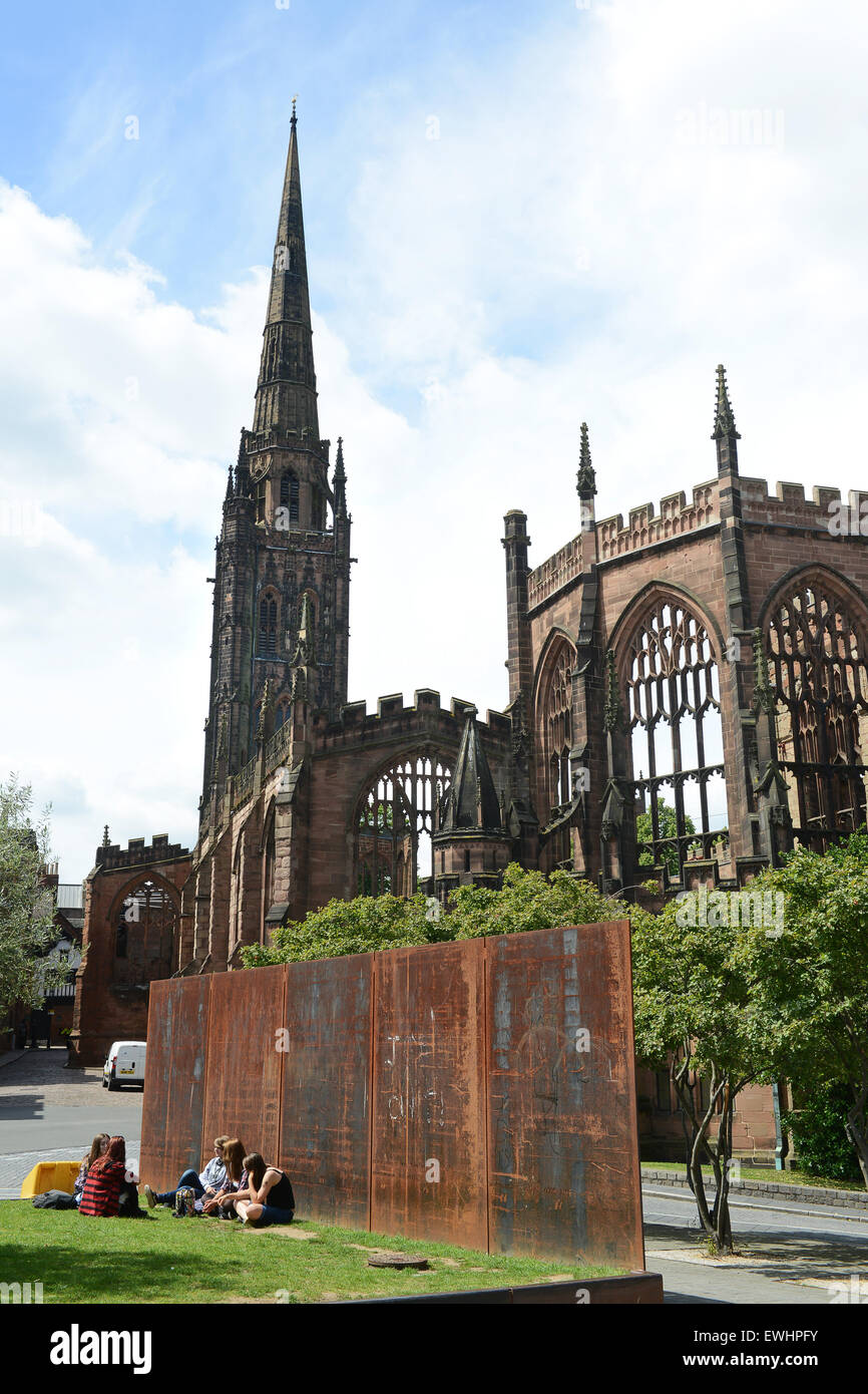 Coventry Cathedral ruins and rust and steel from the Herbert Art ...