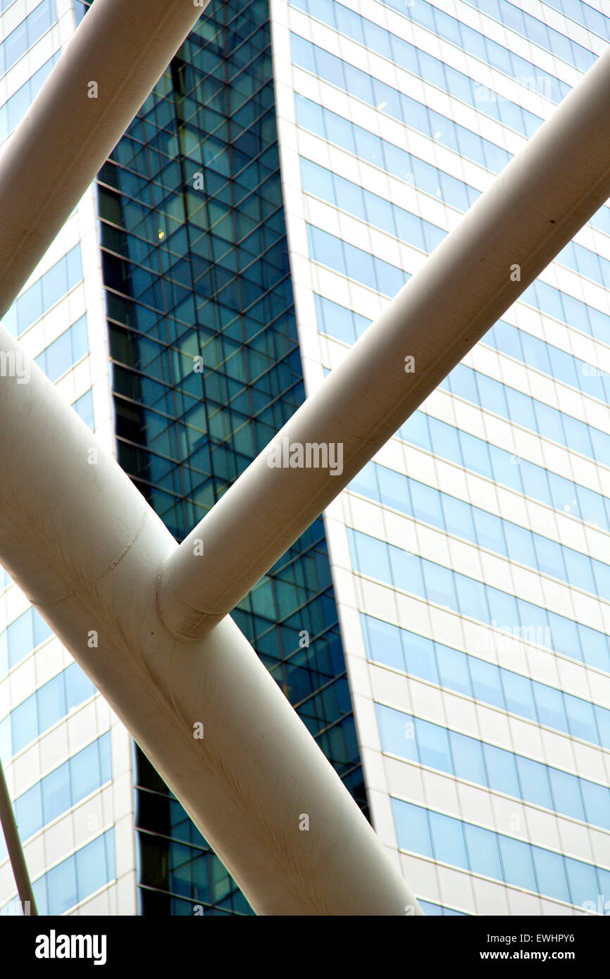 thailand bangkok office district palaces abstract modern building line ...