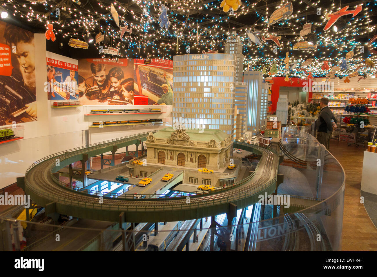 holiday train display at transit museum in Grand Central terminal Stock ...