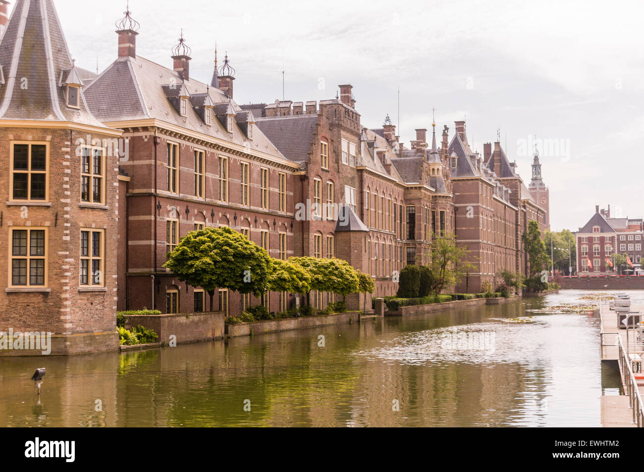 Castle lake at the Binnenhof, Den Haag, The Hague, Netherlands Stock ...