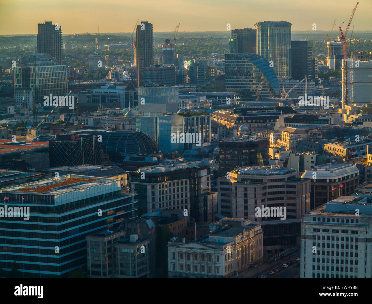 A view over London at night looking over the City of London with Tower ...
