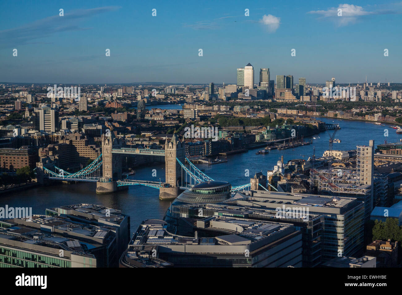 A view over London at night looking over the City of London with Tower ...