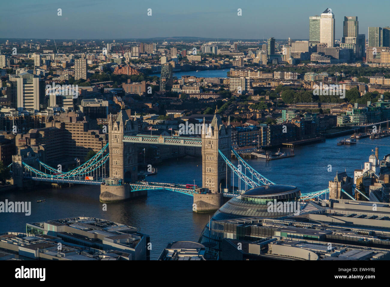 A view over London at night looking over the City of London with Tower ...