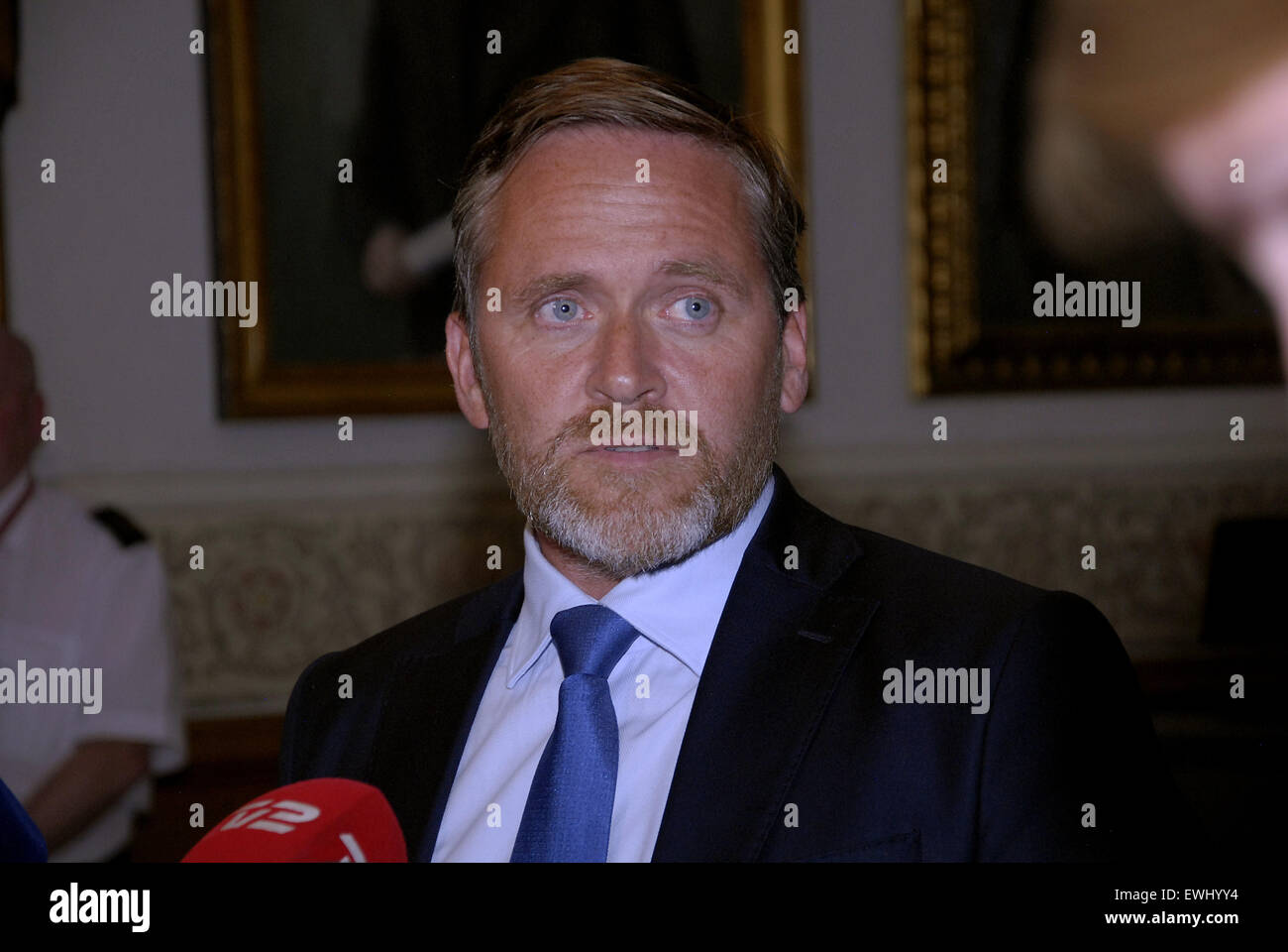Copenhagen, Denmark. 26th June, 2015. Anders Samuelsen leader of Liber ...