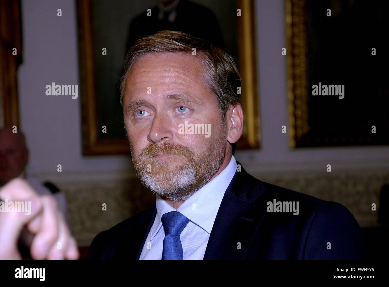 Copenhagen, Denmark. 26th June, 2015. Anders Samuelsen leader of Liber ...