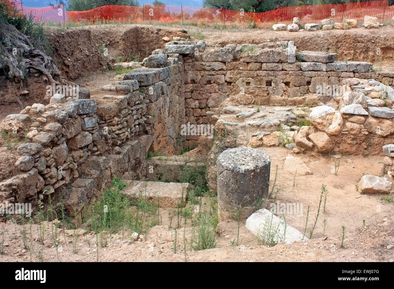 Excavations of Ancient Sparta, The Peloponnese, Greece Stock Photo - Alamy