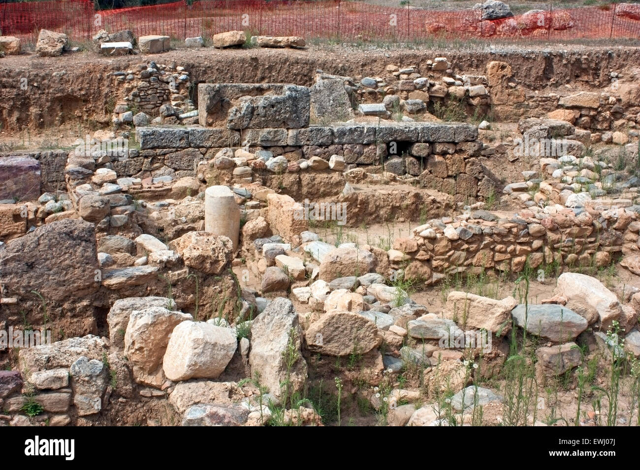 Excavations of Ancient Sparta, The Peloponnese, Greece Stock Photo - Alamy