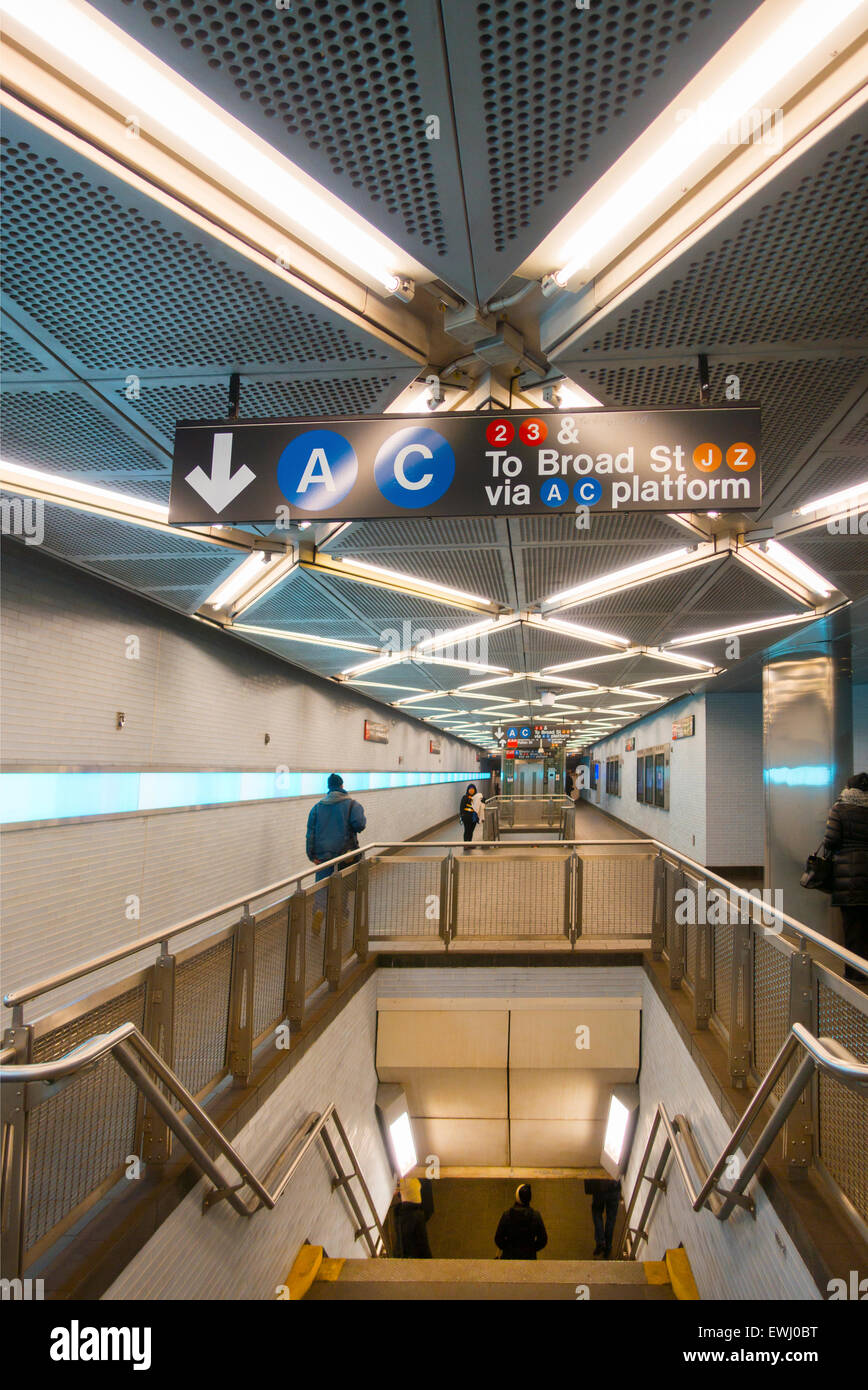Fulton Street subway station in New York City Stock Photo - Alamy