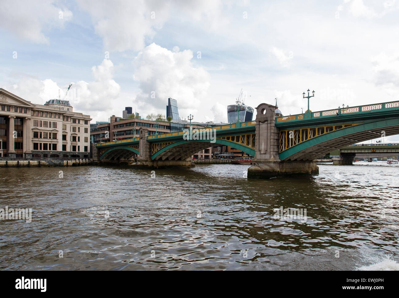 Southwark Bridge over the River Thames in London is a road bridge ...