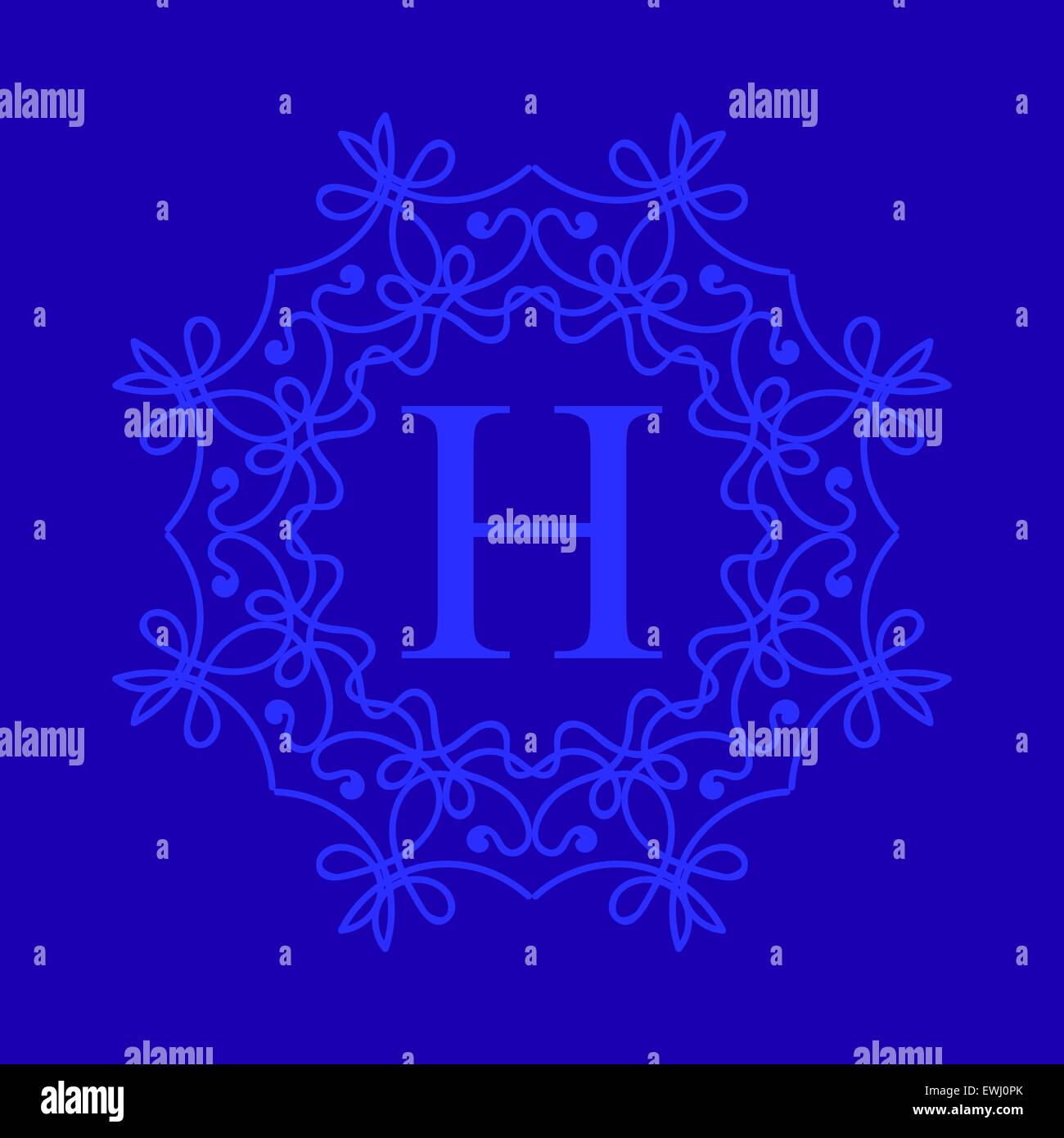 Simple Monogram H Stock Vector Image & Art - Alamy