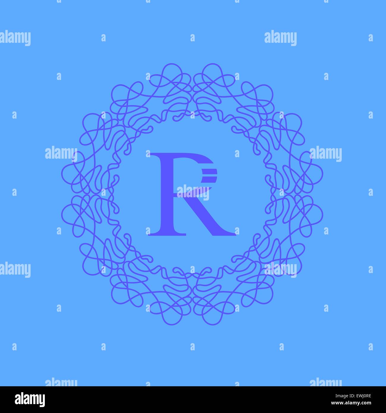 Simple Monogram R Design Stock Vector Image & Art - Alamy