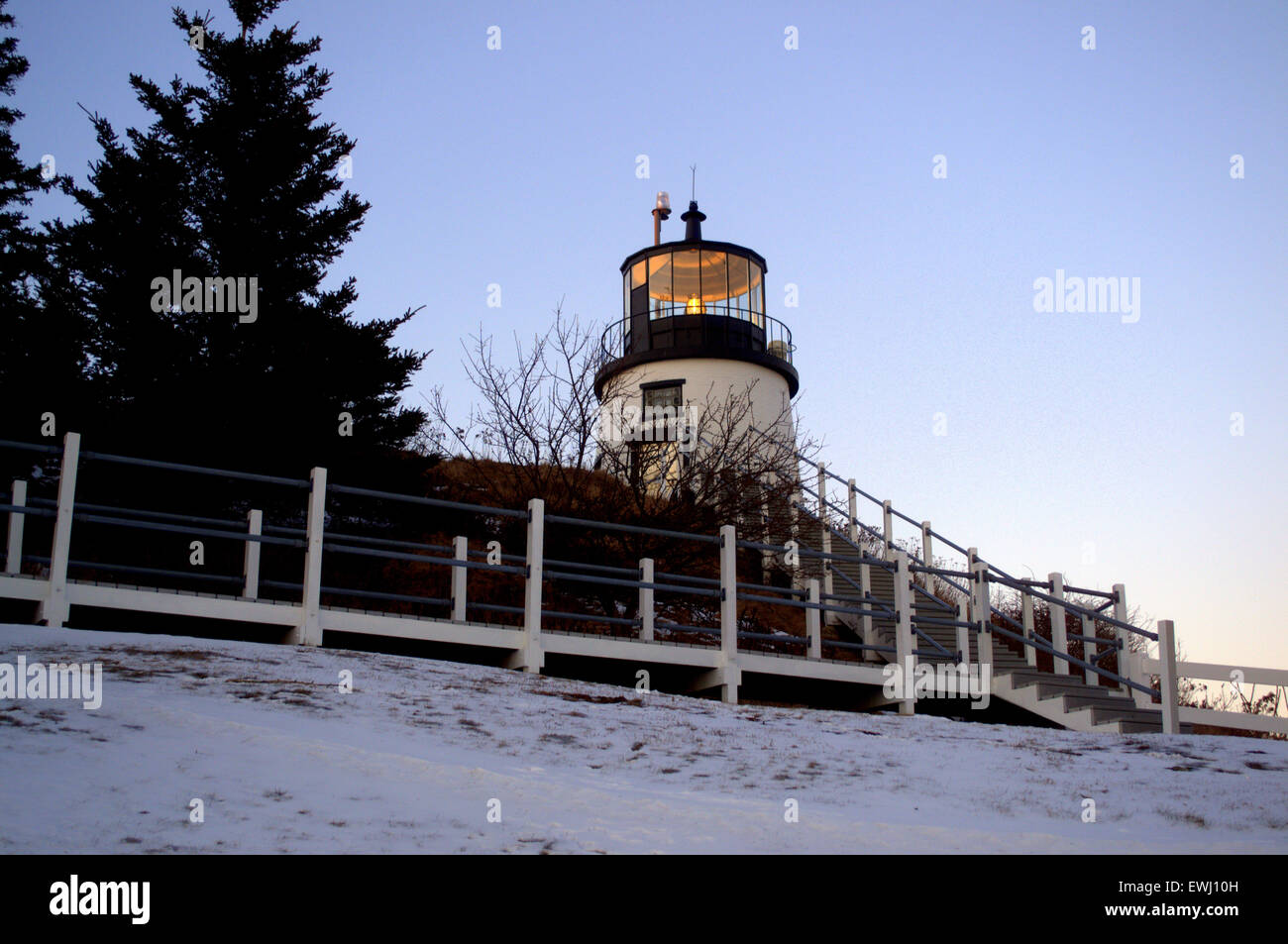 Owls Head Lighthouse, Rockland Maine, USA Stock Photo - Alamy
