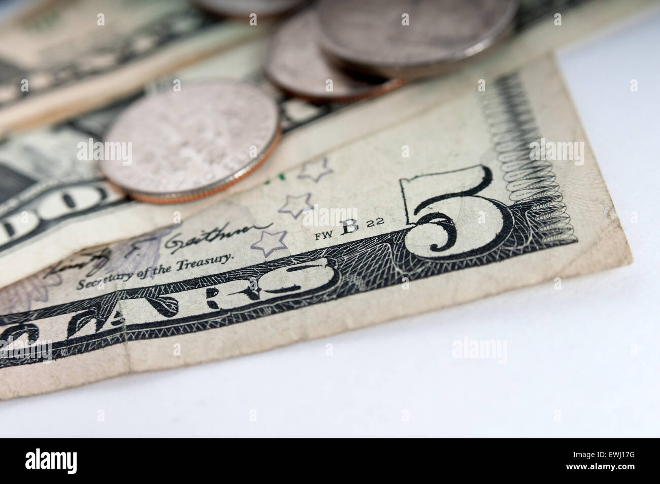 American dollar notes and coins hi-res stock photography and images - Alamy